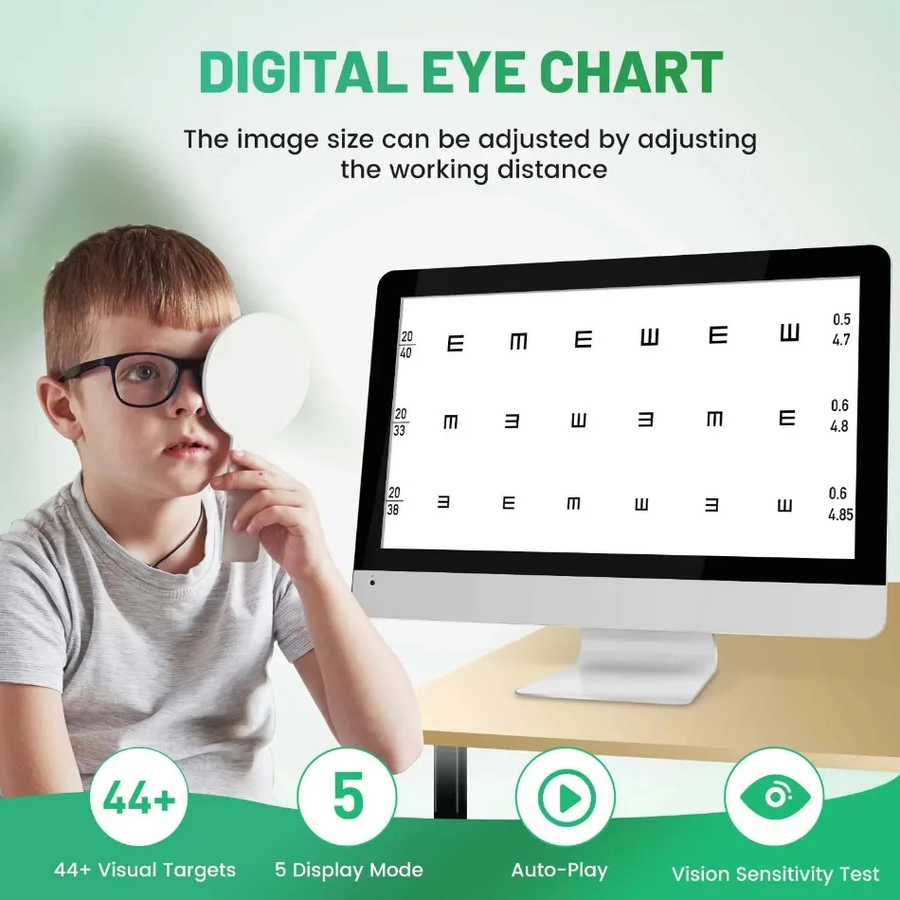 21.5 Inch LCD Digital Visual Acuity Chart Optical Testing Monitor Eye ...