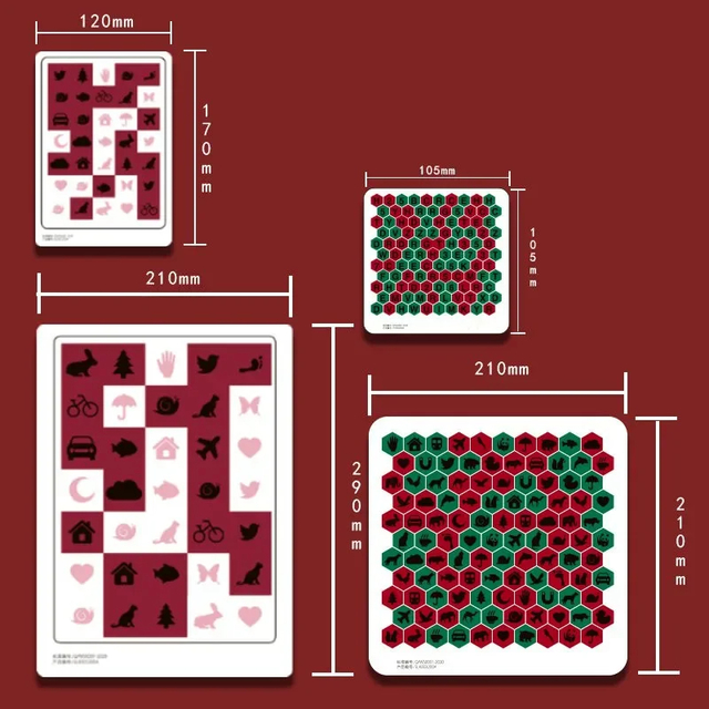 8pcs Anti-Suppression Letter VT Chart Trainer Vision Training Tools for ...