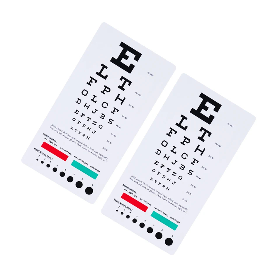 2024 Far Near Vision Standardized Eye Chart Visual Testing Pocket Eye ...